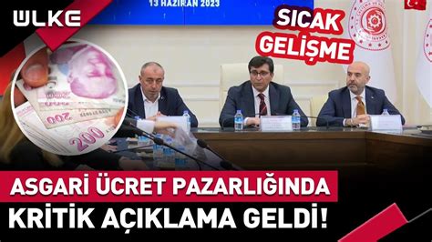 Kritik Açıklama Geldi Milyonlarca Kişiyi İlgilendiren Asgari Ücretle