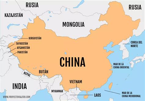 Límites De China Límites Geográficos Y Fronteras De China
