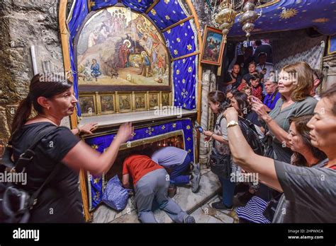 Pilgrims Birthplace Of Jesus Christ Grotto Of The Nativity Bethlehem