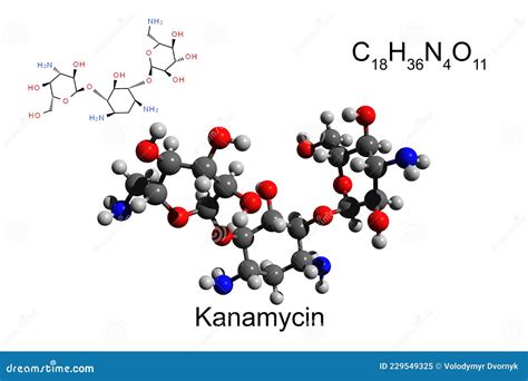 Chemical Formula Structural Formula And 3D Ball And Stick Model Of
