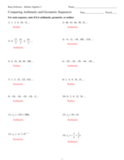 SOLUTION Comparing Arithmetic And Geometric Sequences Studypool