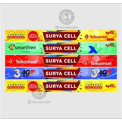 Jual STIKER VINYL LIST ETALASE KONTER PULSA CUSTOM NAMA DIJUAL SATUAN