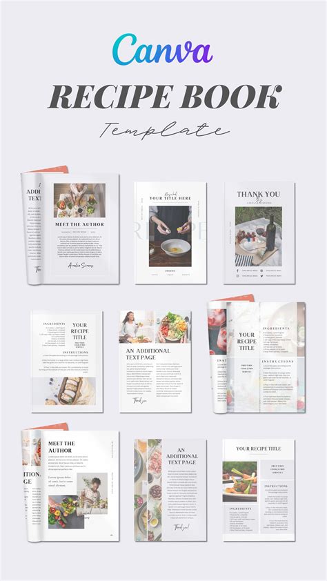 Canva Recipe Book Template Canva Cookbook Template Canva Ebook Template
