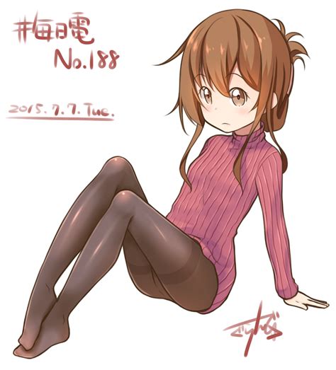 Safebooru 1girl Arm Support Blush Brown Eyes Brown Hair Closed Mouth Commentary Request Dated
