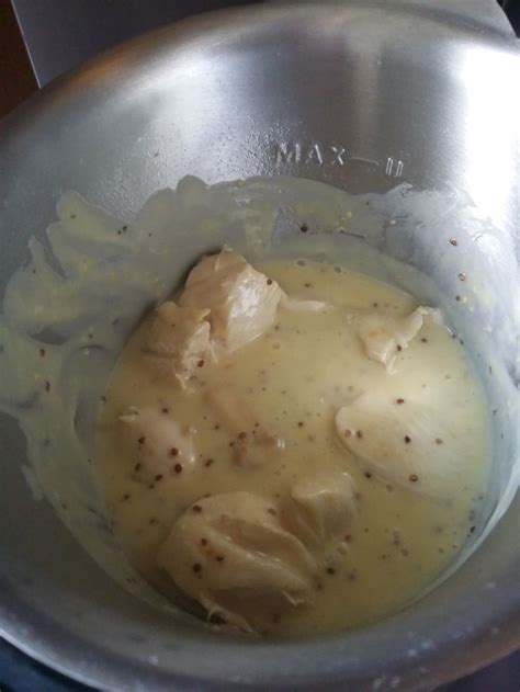 Poulet à la moutarde et aux champignons Recette i Cook in Guy