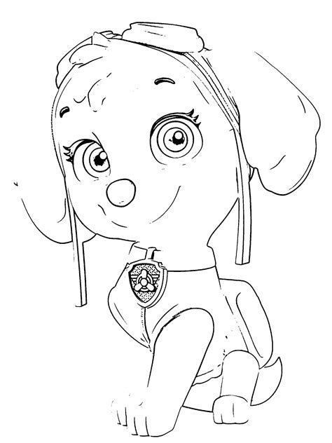 Paw Patrol Skye Coloring Page Wecoloringpage