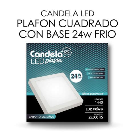 Panel Led Plafon Luz Fria W Cuadrado Sobreponer Lr