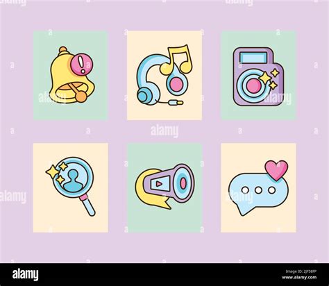 Social Media Icon Collection Stock Vector Image Art Alamy