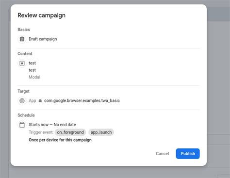 Trusted Web Activity How Display Firebase In App Messaging On Twa