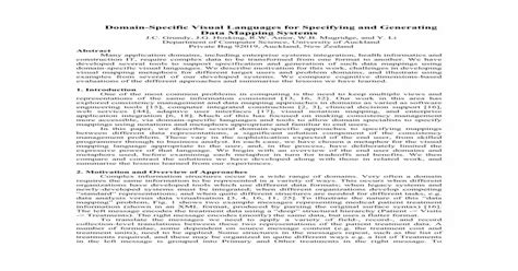 domain specific visual languages for specifying and generating data mapping systems [pdf document]