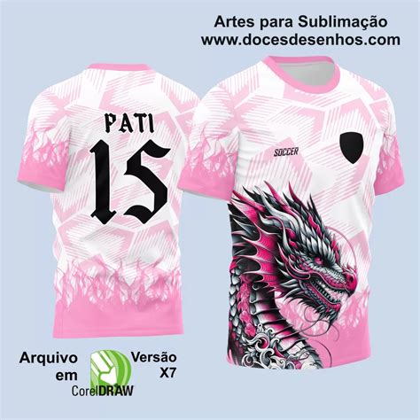 Arte Estampa Camisa Rosa E Branca Interclasse Jogos Internos 2024