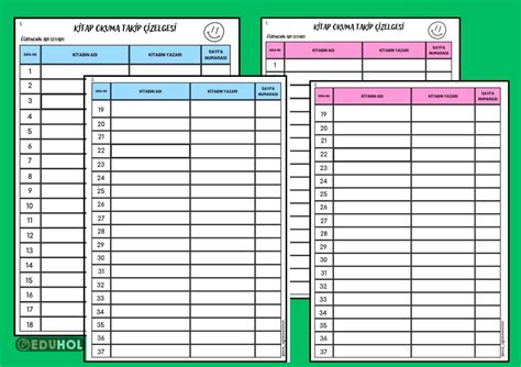 Kitap Okuma Takip Çizelgesi Eduhol Ders Videoları İzle Online Test