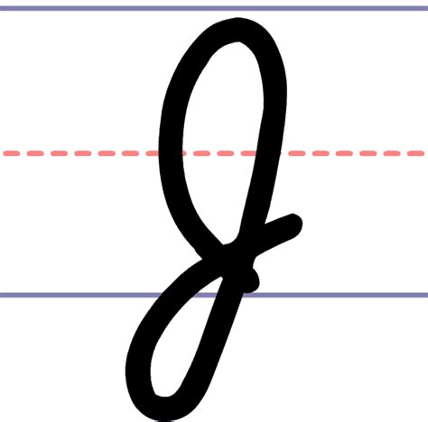 Capital Cursive J Letter
