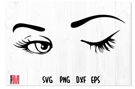 Instant Digital Download Winking Eyes Svg Open Closed Eyes Tshirt Png Embellishments Paper