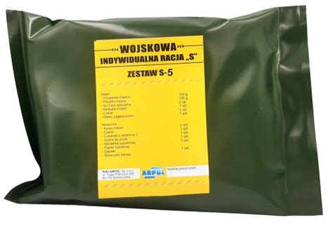 WOJSKOWA ŻELAZNA RACJA ŻYWNOŚCIOWA SUCHA S 5 13551602119 Allegro pl