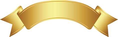 Gold Ribbon Banner 22324116 PNG