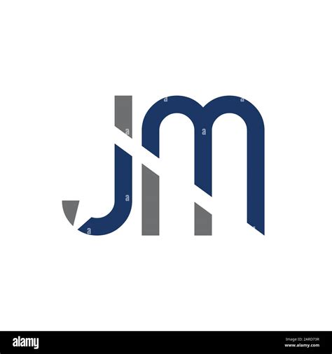 Letter JM Logo Design Vector Template Initial Linked Letter Design JM