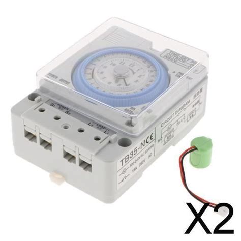Minuterie de Chronométrie 2x24H Interrupteur Mécanique Minuterie