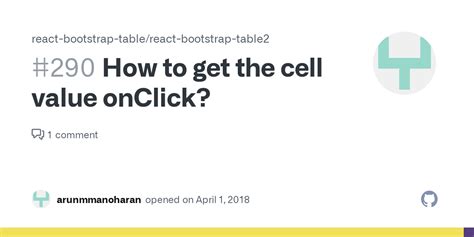 How To Get The Cell Value OnClick Issue 290 React Bootstrap Table