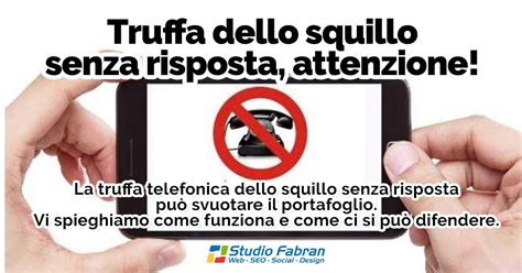Truffa Dello Squillo Senza Risposta Attenzione