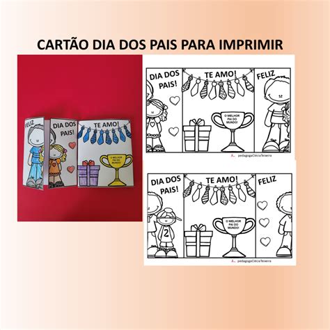 Cartão dia dos pais para imprimir Clécia Teixeira