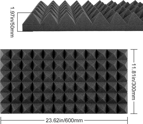 Facmogu Paquete de 6 paneles acústicos autoadhesivos paneles de pared