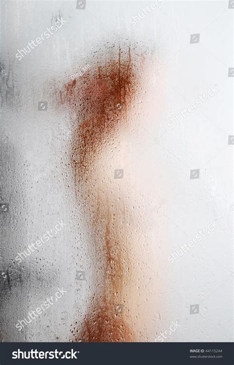 Nude Girl Having Shower Her Blurred Foto De Stock Shutterstock