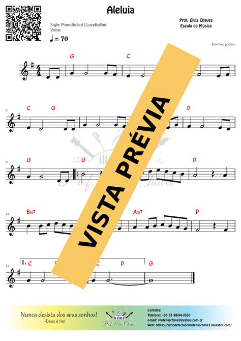 Partituras Score Sheet Music Aleluia Tutorial Partitura