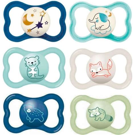 MAM Day Night MAM Air Lot de 6 tétines en silicone 16 MAM Air Night