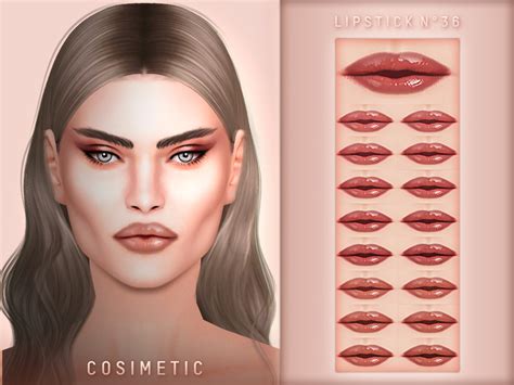 The Sims Resource COSIMETIC Lipstick N36