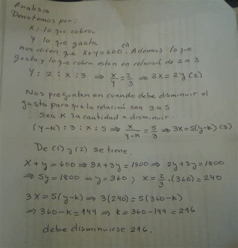 Solved 7 Lo Que Cobra Y Gasta Un Profesor Suman 600 Lo Que Gasta Y