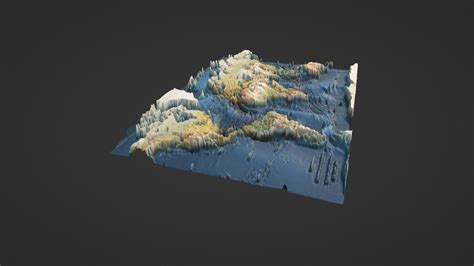 D Model World Map Topography Vr Ar Low Poly Cgtrader