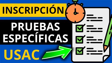 INSCRIPCIÓN a las PRUEBAS ESPECIFICAS Universidad de San Carlos de