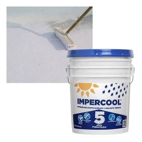 Impermeabilizante Acrílico Impercool Fibratado 5 Años Blanco Envío gratis