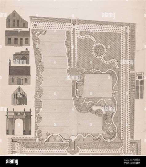Segunda Parte De Un Mapa De Beeckesteijn Con Vistas De Los Edificios