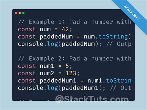 how to output numbers with leading zeros in javascript stacktuts