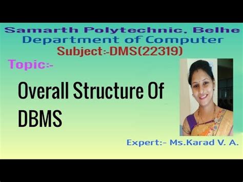 Overall Structure Of Dbms Youtube