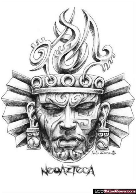 Aztec Head Tattoo Design Mayan Tattoos Aztec Tattoo Designs Aztec
