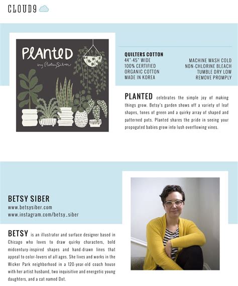 Planted Organic Cotton Fabric By Cloud Fabrics Distributed Wholesale