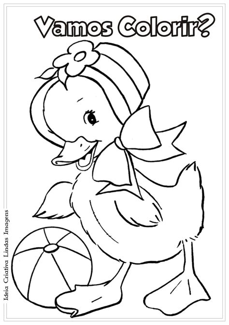 Desenho De Pata Fofa Para Colorir