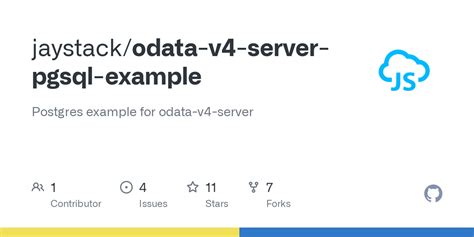 GitHub Jaystack Odata V4 Server Pgsql Example Postgres Example For