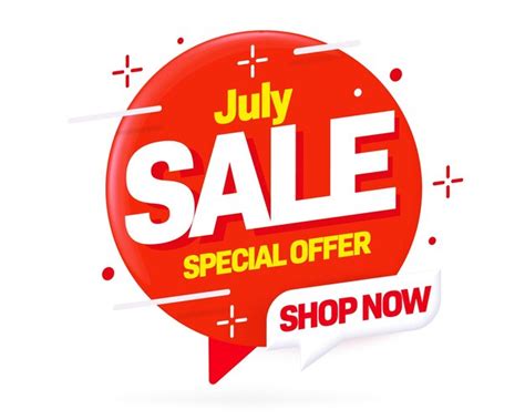 Premium Vector Jule Sale Sticker Template Summer Sale Promotion