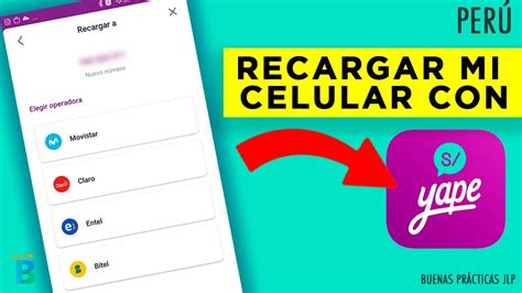 Recargar celular con YAPE Perú 2022 SIN COMISIONES Recargar el saldo