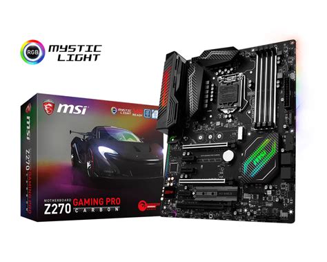 Specification Z270 GAMING PRO CARBON MSI Deutschland