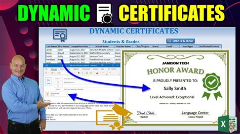 How To Create Email Print Dynamic Certificates From Any Excel Table