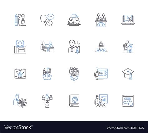 Getaway Business Line Icons Collection Retreat Vector Image