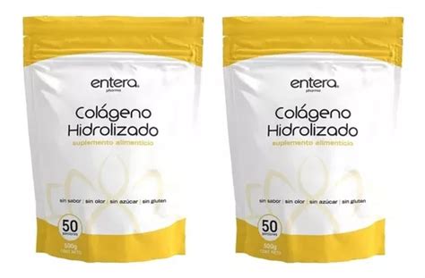 2 Colágeno Hidrolizado Entera Pharma 500g En Polvo Paquete Envío gratis