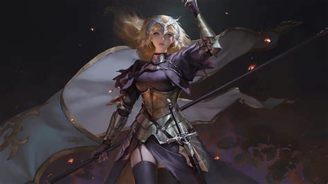 Jeanne D Arc Flag Fate Grand Order Live Wallpaper MoeWalls