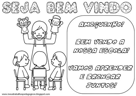 Meus Trabalhos Pedagógicos Cartazes Seja bem vindo volta as aulas