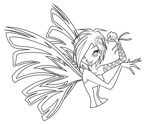 Winx Club Flora Sirenix Coloring Pages